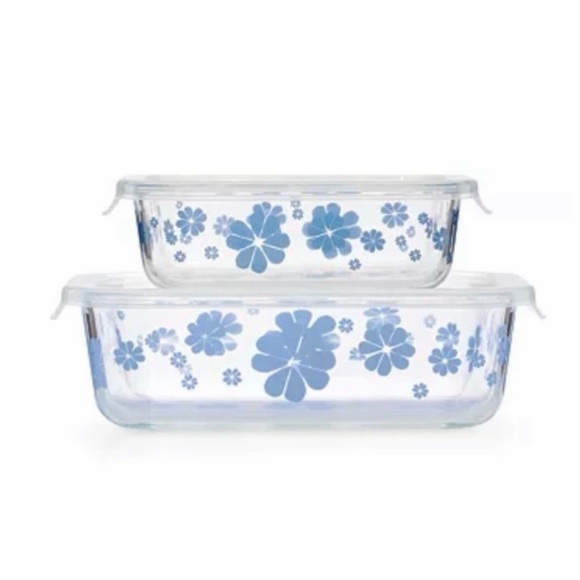 kate spade | Kitchen | Kate Spade Nolita Blue Food Storage Containers ...